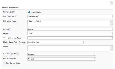 Pre Defining Task Based Billing Codes