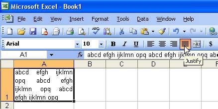 Justify Text In Microsoft Excel Office Articles