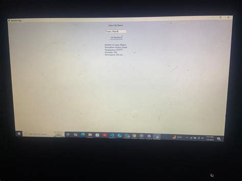 Weatherapp Python Coding Openweathermap Tkinter Usman Bello