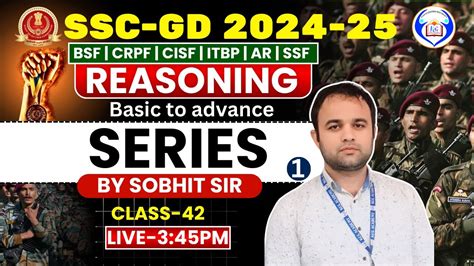 Reasoning Series Class 42 For Up Ssc Gd 2024 25 By Sobhit Sir