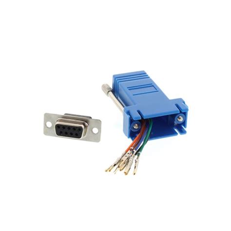 DB9 Female To Rj45 Female Console Adapter Kit Blue Type