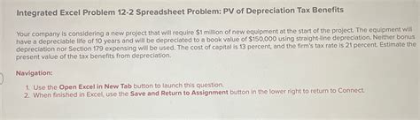solved integrated excel problem 12 2 ﻿spreadsheet problem