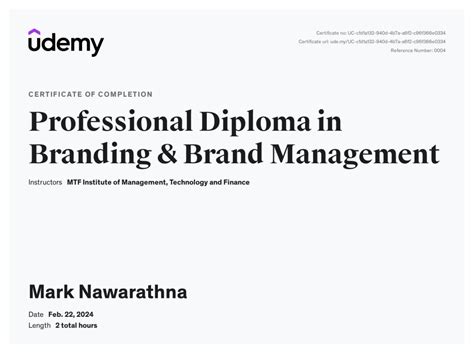Mark Nawarathna On Linkedin Udemy Course Completion Certificate