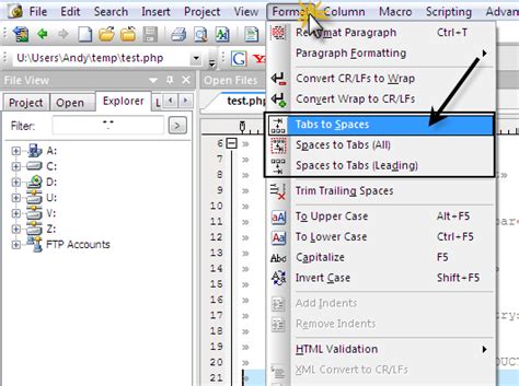 Tabs To Spaces Ignore Tabs And Spaces In String And Comments
