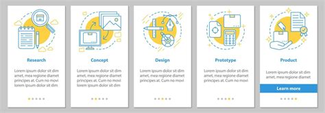 New Product Launch Onboarding Mobile App Page Screen With Linear