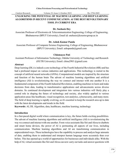 Pdf Unlocking The Potential Of Machine Learning And Deep Learning