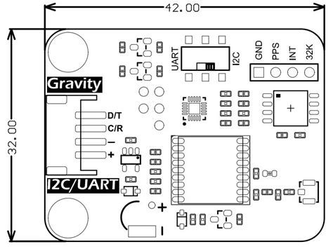 Gravity GNSS GPS BeiDou Positioning Module W RTC I C UART RobotShop