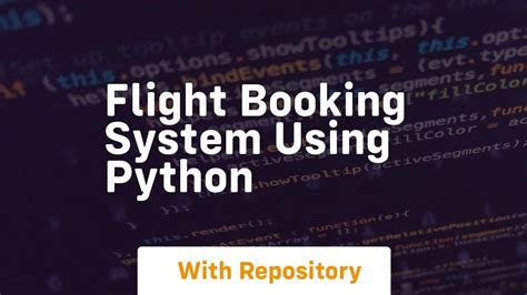 Flight Booking System Using Python Youtube