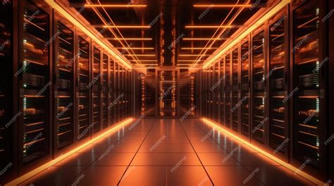 Hitech Data Center Server Room Supercomputer Database Network Server Telecommunication Computer