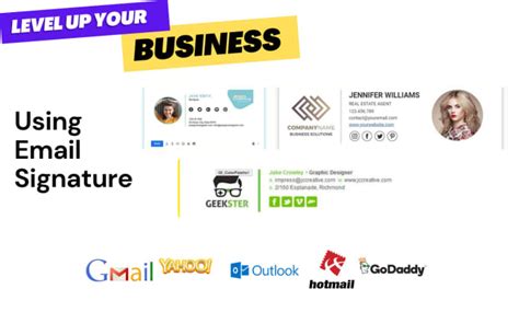 Make Modern Clickable Html Email Signature For Outlook Gmail Apple By Jimiservices Fiverr
