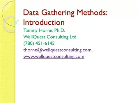 Ppt Data Gathering Methods Introduction Powerpoint Presentation