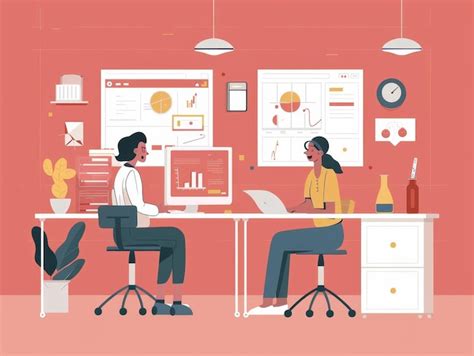 Flat Illustration Of Usability Testing Session Premium Ai Generated Image