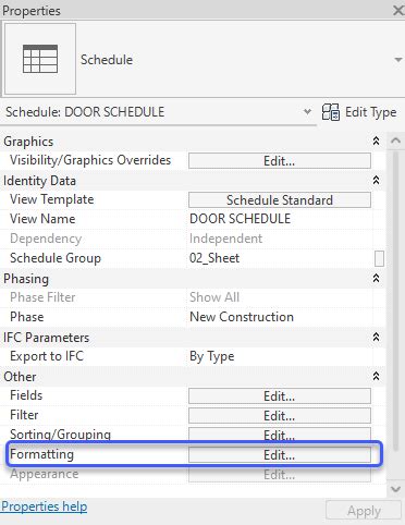 How To Format Revit Schedule Column Units CADD Microsystems