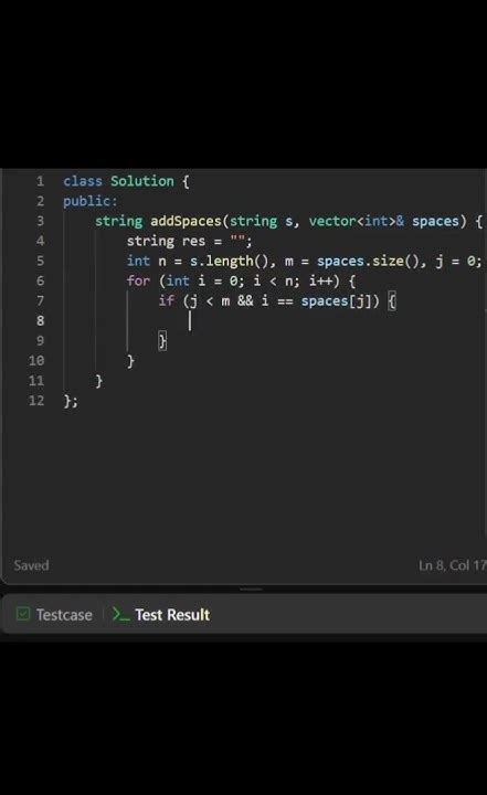 Adding Spaces To A String Leetcode No 2109 Codes Code Coding Leetcode Leetcodesolution