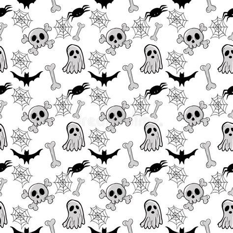 Pattern With Illustrations On The Theme Of Halloween Stock Vector