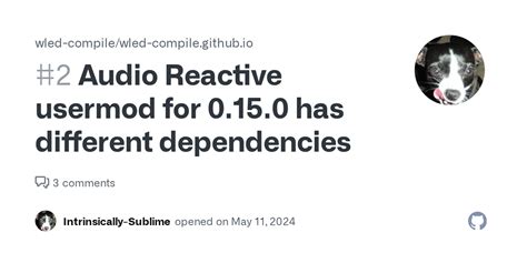 Audio Reactive Usermod For 0150 Has Different Dependencies · Issue 2 · Wled Compilewled
