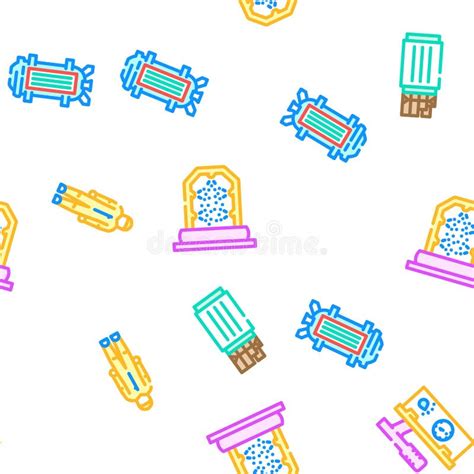 Nuclear Energy Power Reactor Vector Seamless Pattern Stock Vector Illustration Of Water