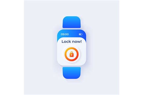 Smart Home Security Smartwatch Interface Vector Template