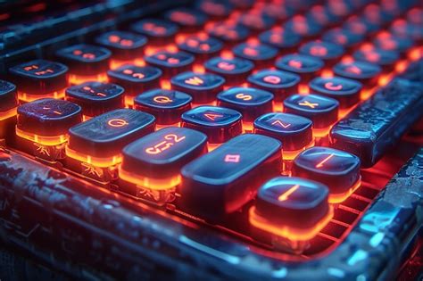Premium Photo A Keyboard With A Red And Black Keyboard And A Red And Black Key