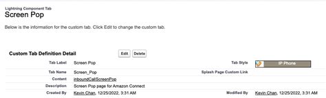 Amazon Connect Integration With Salesforce Open Cti Custom Screen Pop Page With Lwc