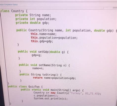Solved Stion Completion Status Class Country Private