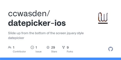 Github Ccwasdendatepicker Ios Slide Up From The Bottom Of The Screen Jquery Style Datepicker
