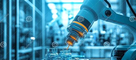 Robotic Arm In High Tech Manufacturing Automating Production In An