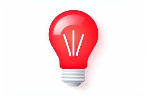 Premium Ai Image Illustration Of Ios App Icon Lighting Bulb Red Flat