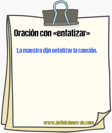 80 Oraciones Con Enfatizar