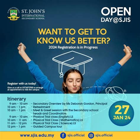 Secondary Open Day 27th Jan