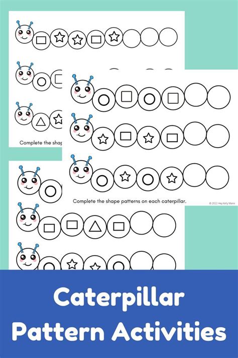 Free Printable Caterpillar Pattern Activity Pages Pattern Activities Preschool Pattern