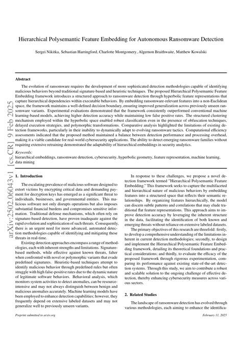 Pdf Hierarchical Polysemantic Feature Embedding For Autonomous Ransomware Detection