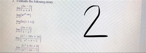 Solved 10 Numerically Approximate The Following Limits