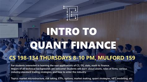 cs 198 134 intro to quant finance decal apps open r berkeley