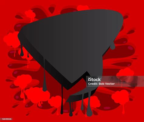 빨간 배경에 검은 말풍선 낙서 도시 회화 스타일의 배경입니다 현대 더러운 거리 예술 장식에 추상적인 토론 기호입니다 Brand Name Online Messaging