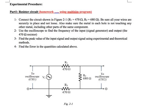 Solved L Experimental Procedure Part1 Rebabe Circuit Chegg Com