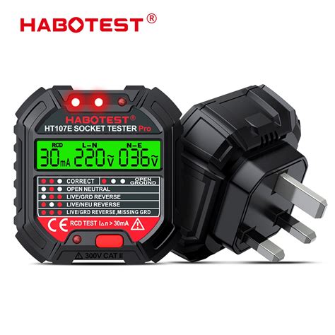 Habotest Ht106 Ht107 Socket Tester Pro Voltage Test Digital Outlet Socket Detect Us Uk Eu Plug