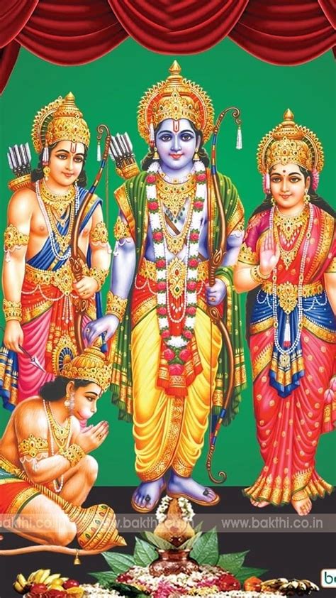 Lord Hanuman With Sita Ramam