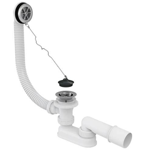 Слив перелив Alcaplast Ag210112160 A501 с пробкой на цепочке 57 см