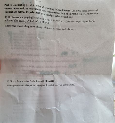 Solved Part A Preparing Buffer Solutions Choose One Of The