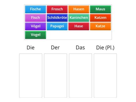 Haustiere Der Die Das Oder Plural Group Sort