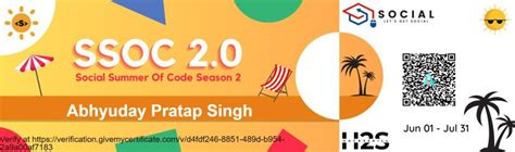 Abhyuday Pratap Singh On Linkedin Socialsummerofcode Opensource Softwaredevelopment