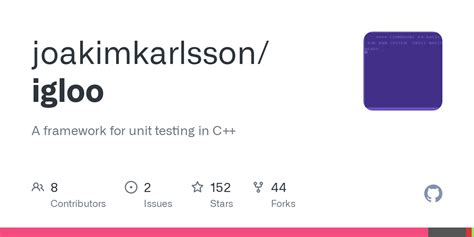 Github Joakimkarlssonigloo A Framework For Unit Testing In C