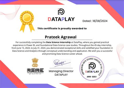 prateek agrawal on linkedin internship dataplay datascience