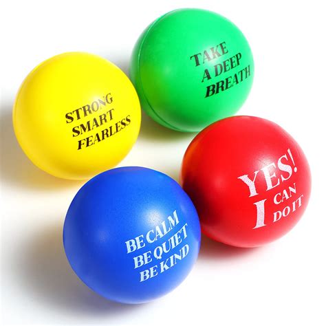 Sotiff 100 Pieces Motivational Stress Balls Colorful Foam Inspirational