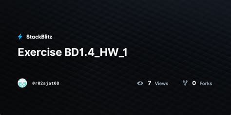 Exercise Bd14hw1 Stackblitz