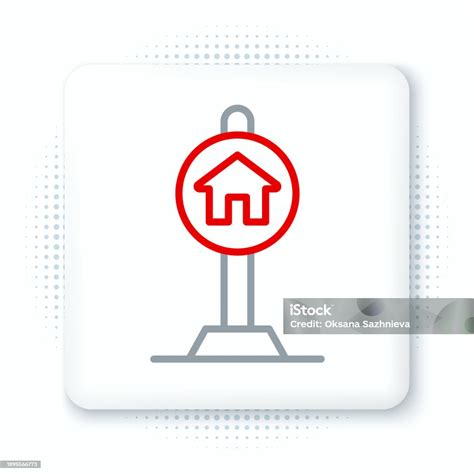 흰색 배경에 분리된 교통 아이콘에 대한 라인 호텔 표지판 다채로운 개요 개념입니다 벡터 가정의 방에 대한 스톡 벡터 아트 및 기타 이미지 가정의 방 개념 거리