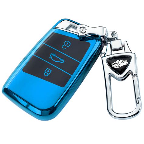 适用大众2020新迈腾b8汽车钥匙套款帕萨特cc蔚揽真皮钥匙包壳扣男 虎窝淘