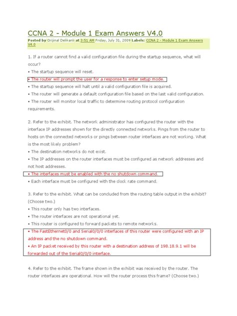 ccna 2 module 1 exam answers v4 0 download free pdf router