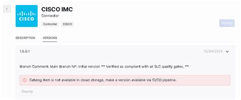 Catalog Item Not Available To Deploy Catalog Item Is Not Available In Cloud Storage Error